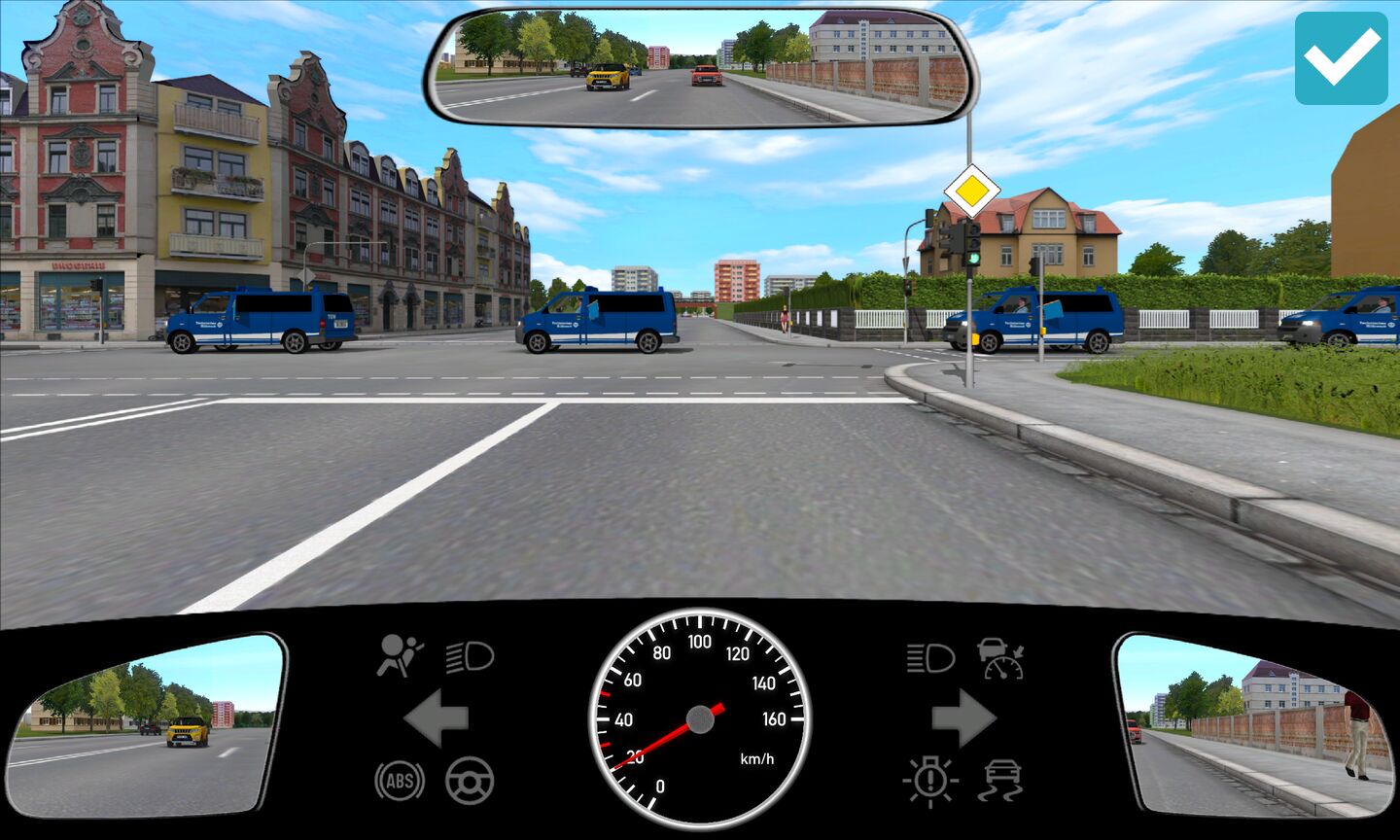 Antwort und Erklärung zur Frage 1.2.11-007-M: Sie möchten geradeaus weiterfahren. Was ist in ...