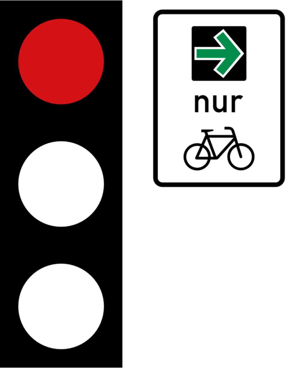 Was Gilt An Dieser Ampelgeregelten Kreuzung Mit Zusatzzeichen